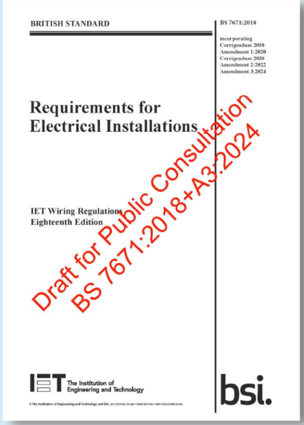 Upcoming BS7671 Wiring Regulations Amendment 3 BS 7671:2018+A2:2022. – EDIS