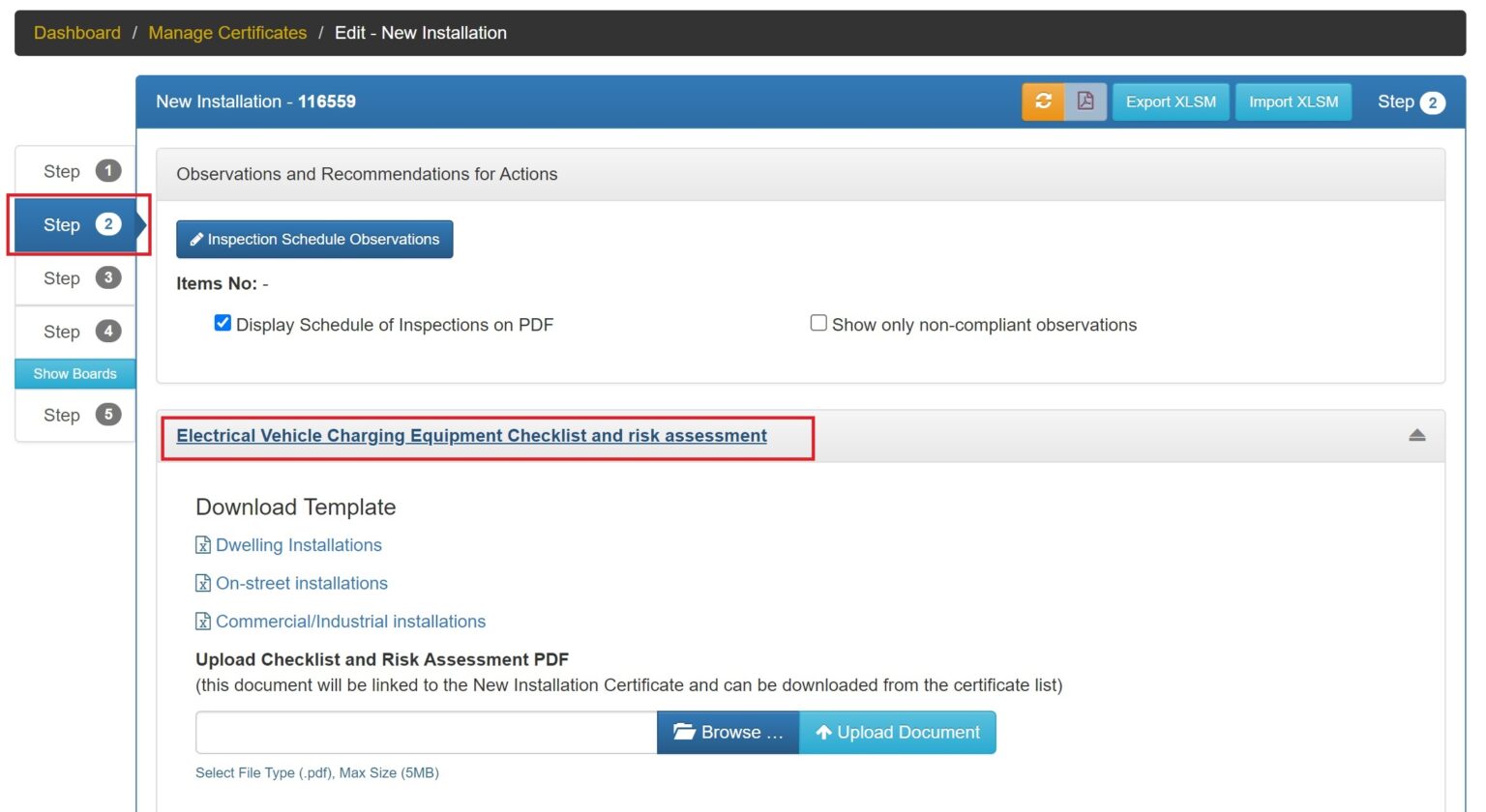 New EV Charging Point Installation Certificates and Checklists – EDIS