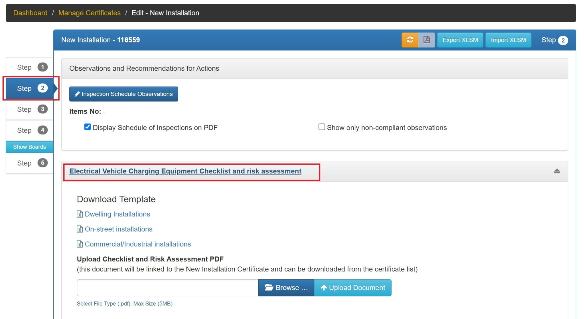 New EV Charging Point Installation Certificates and Checklists – EDIS