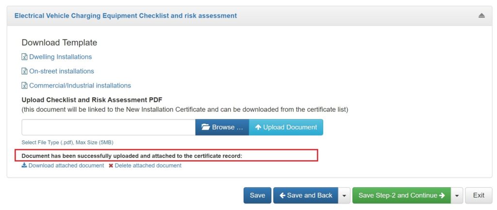 New EV Charging Point Installation Certificates and Checklists – EDIS