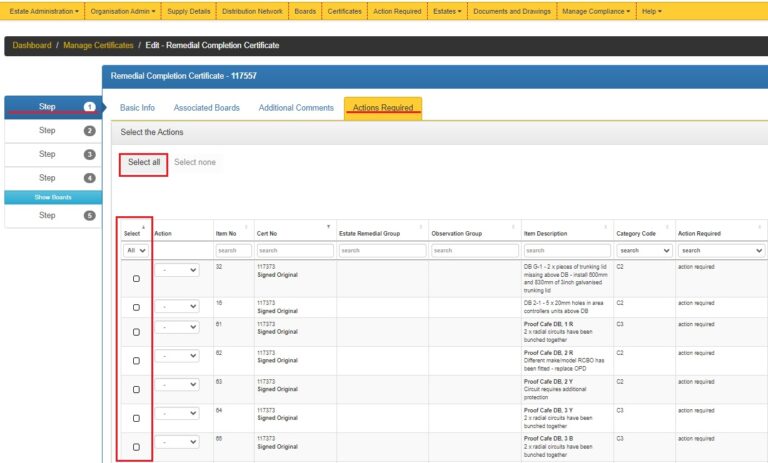 Completing Remedial Works using a Remedial Completion Certificate – EDIS