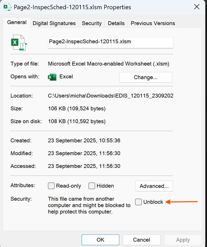 EDIS Excel user guide and video clips – EDIS
