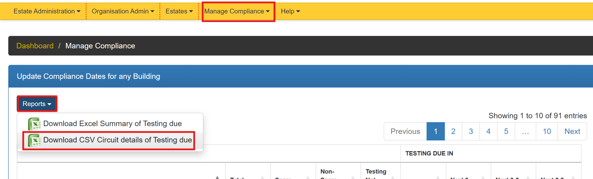 Download all distribution board data into a CSV file – EDIS